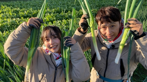 種から植えるTV 1月28日(日)放送分 第94回 アンジャッシュ児嶋 京の伝統野菜収穫SP 九条ねぎ100株収穫｜バラエティ｜見逃し無料配信はTVer！人気の動画見放題