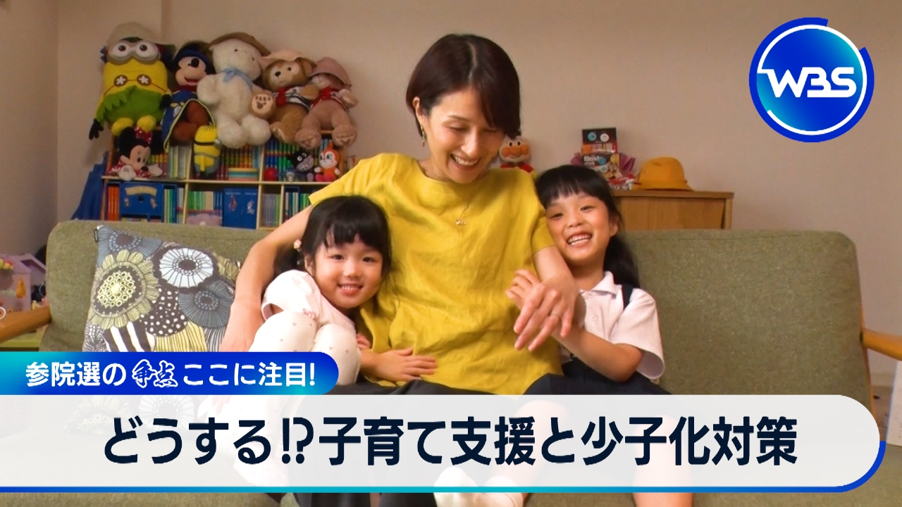 WBS（ワールドビジネスサテライト） 7月17日(木)放送分 各党の政策を深掘り「子育て支援」｜報道／ドキュメンタリー｜見逃し無料配信はTVer！人気の動画見放題