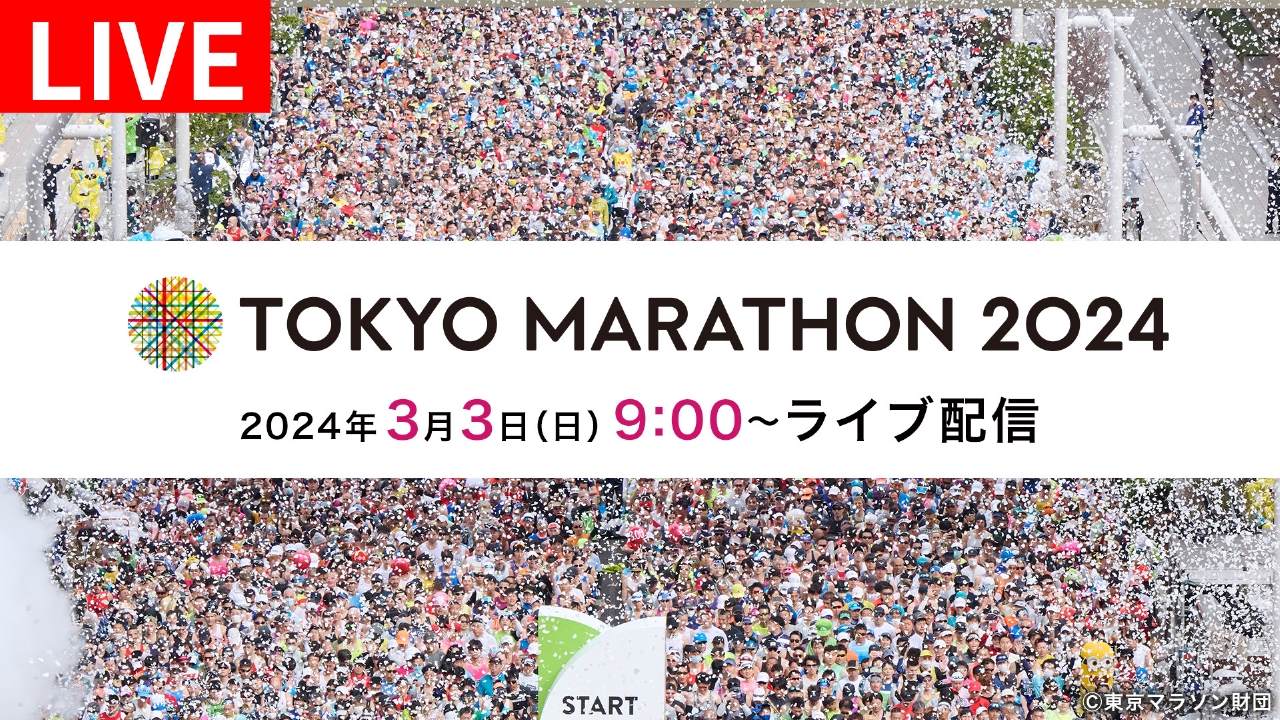 お知らせ：東京マラソン2024 本戦 3月3日 リアルタイム配信 Special Liveで配信！｜日本テレビ｜見逃し無料配信はTVer！人気の動画見放題